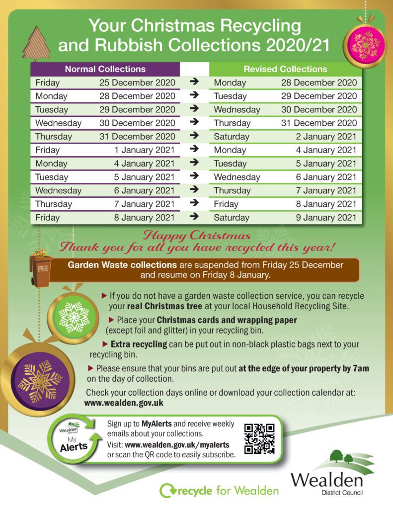 Christmas Bin Collections announced
